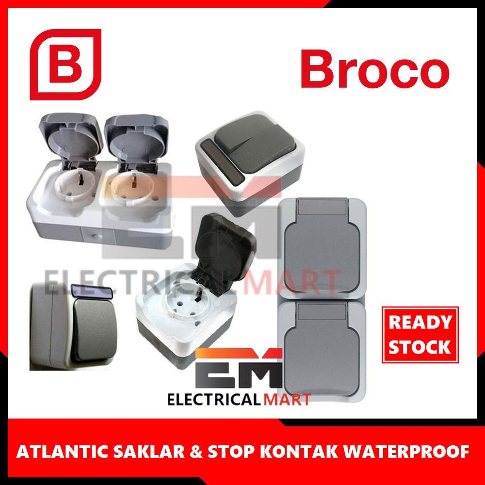 BROCO Atlantic Waterproof Switch & Socket - Engkel Series Double ...