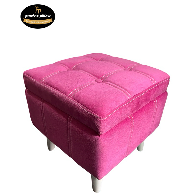 Pink Stool Sofa, Modern Minimalist Multipurpose Seating Storage Box ...