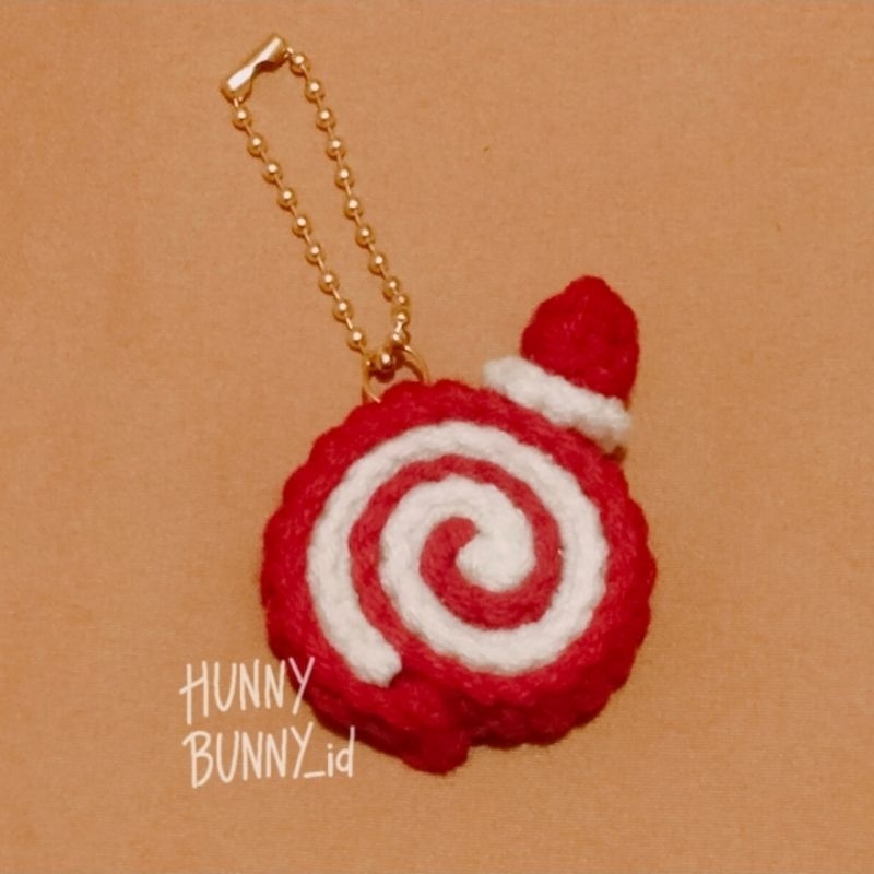 Cherry Swiss roll/Cake roll Crochet Keychain | Shopee Philippines