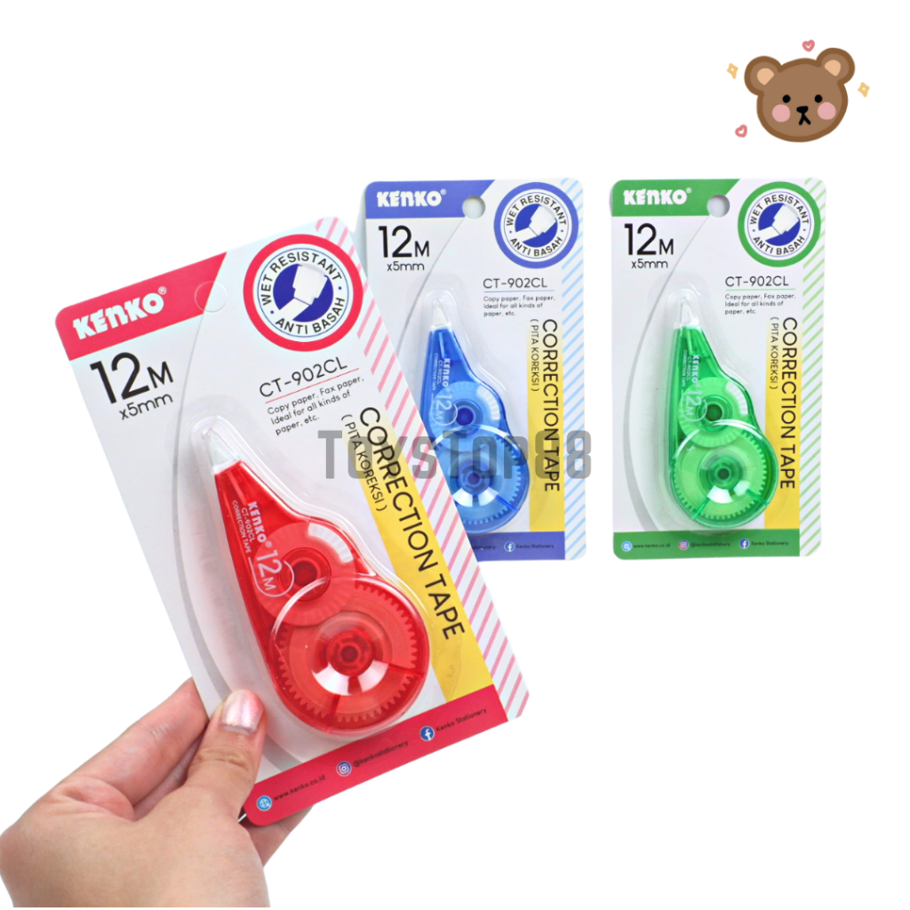 Correction Tape Kenko CT-902CL Clear - Tipex Clear Paper Roll Retail ...