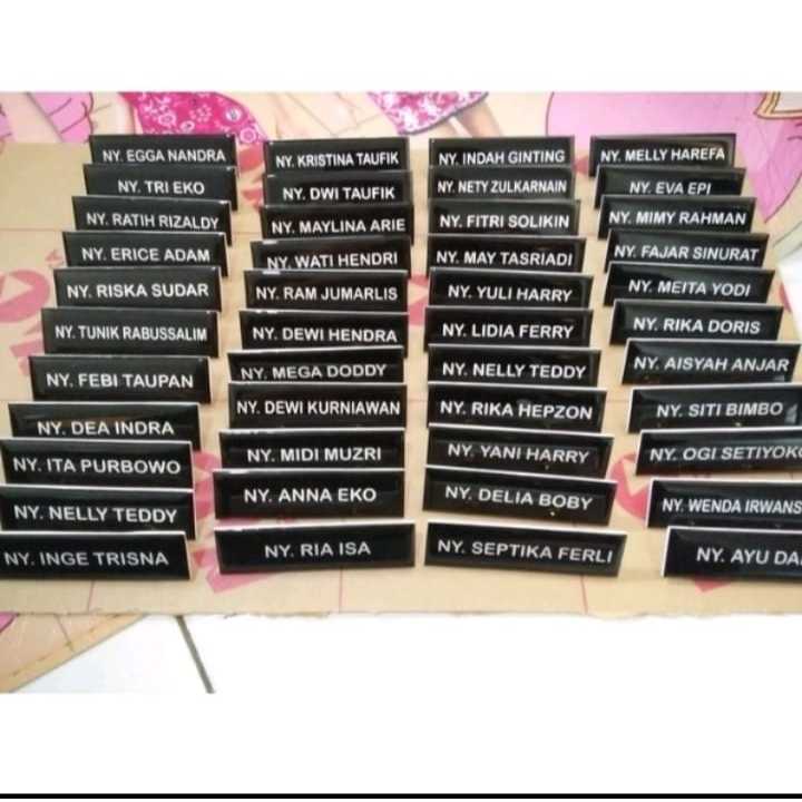 Nametag Chest Nameplate Acrylic Name Tag resin Office Safety Pin ...