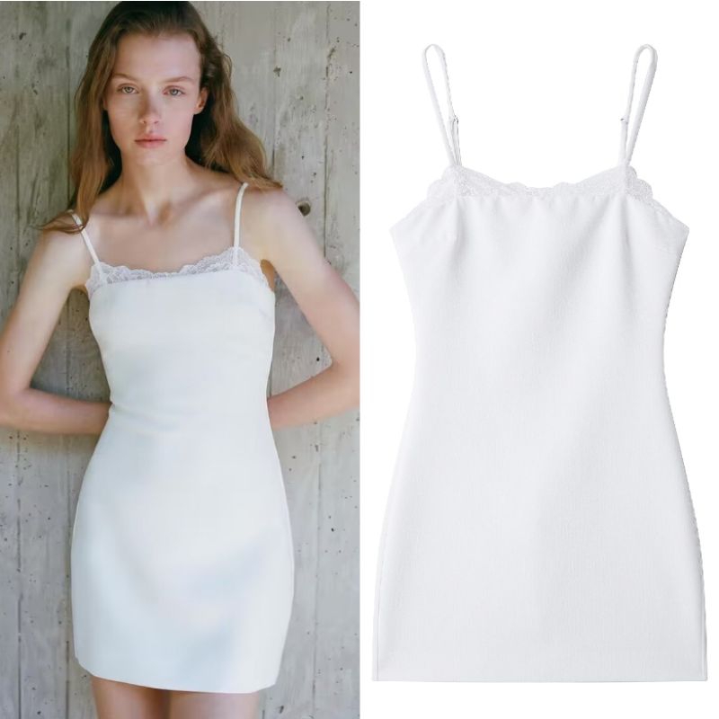 White Sexy Sling Mini Dress 75548 (TA) | Shopee Philippines