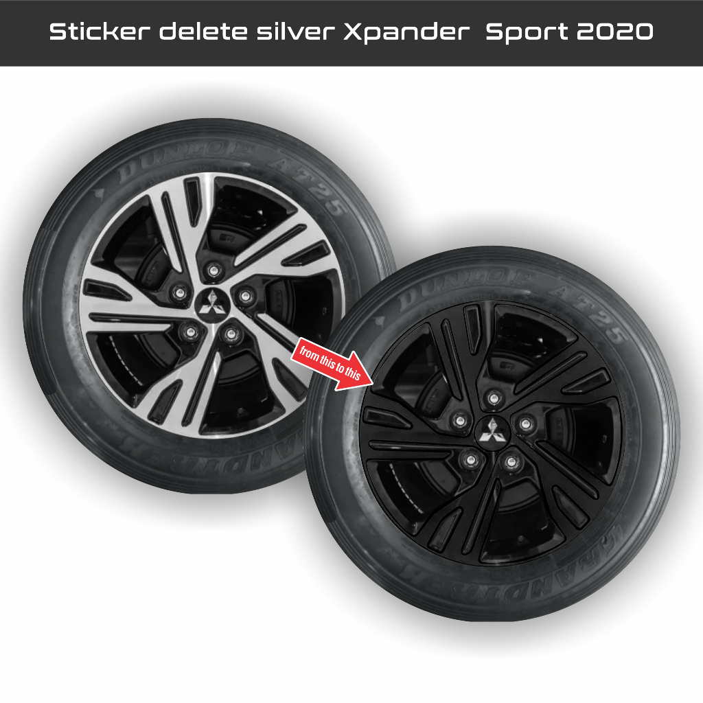 Mitsubishi xpander sport 2020 car rim silver delete sticker (price for ...