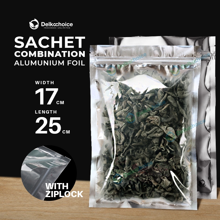 PLASTIC SACHET SASET 17X25 TRANSSILVER FOOD PACKAGING COMBINATION ...
