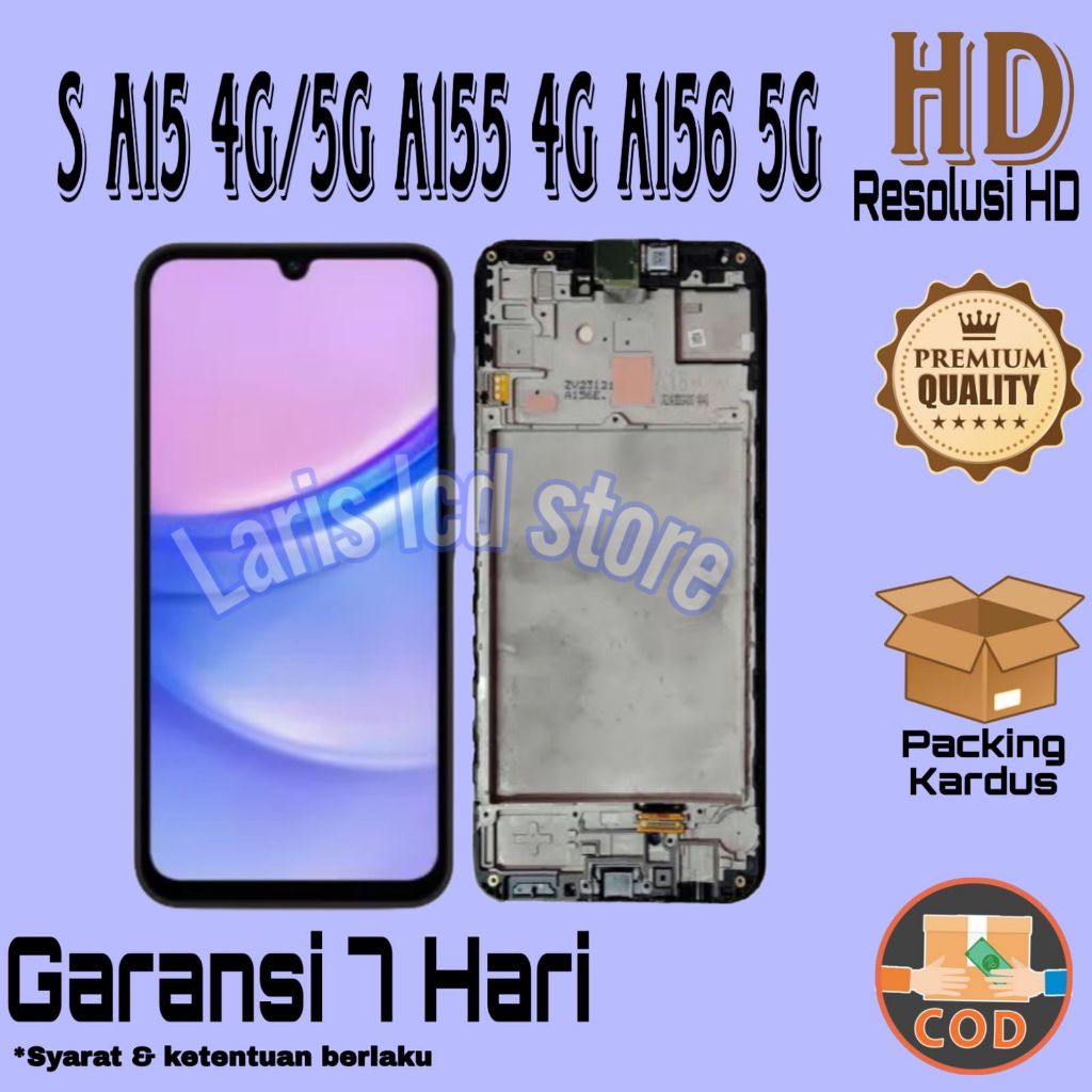 Lcd TOUCHSCREEN+FRAME SAMSUNG A15 4G 5G A155 4G A156 5G SUPPORT FINGER ...