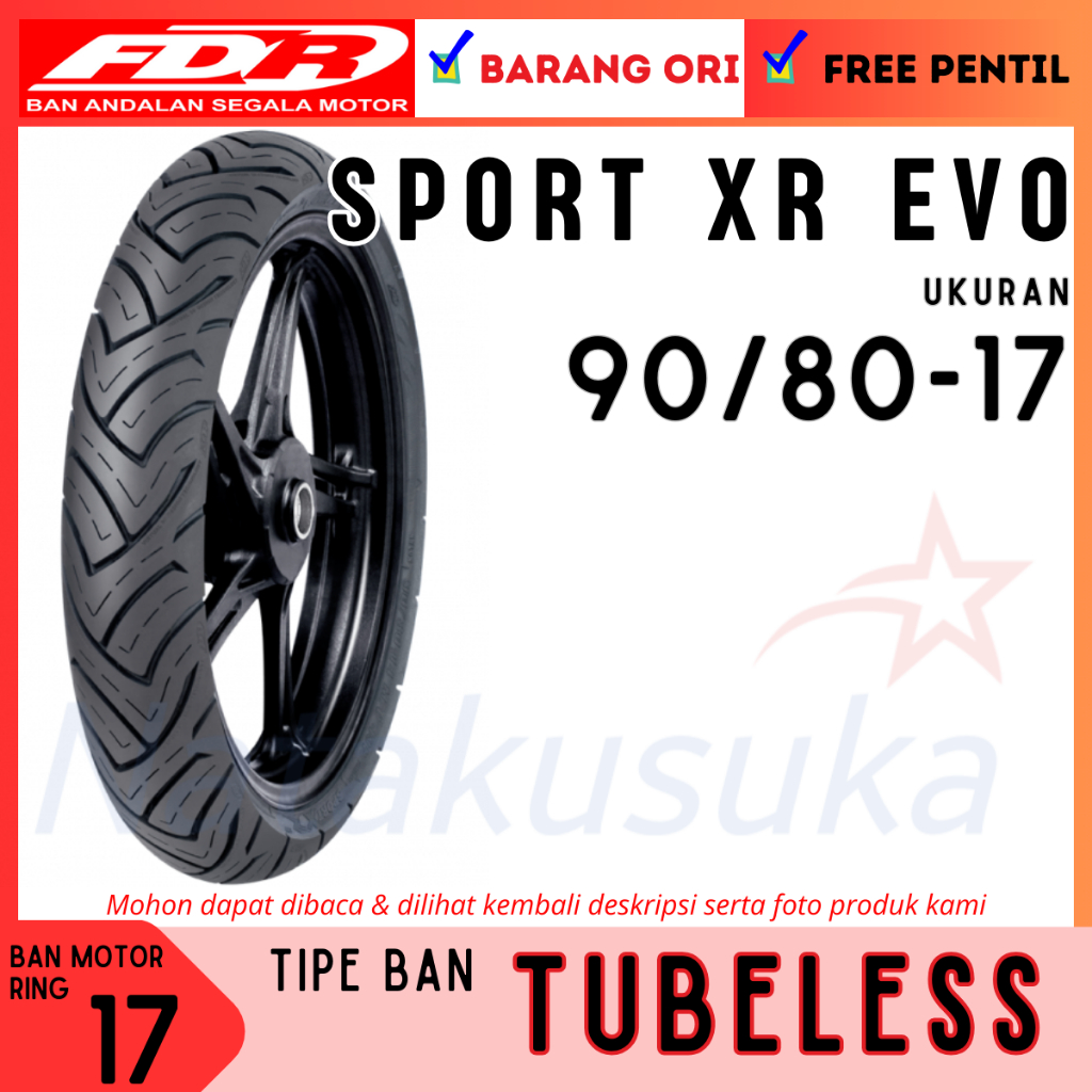 Fdr Sport XR Evo 90/80 - 17 Tubeless (TL) | Shopee Philippines