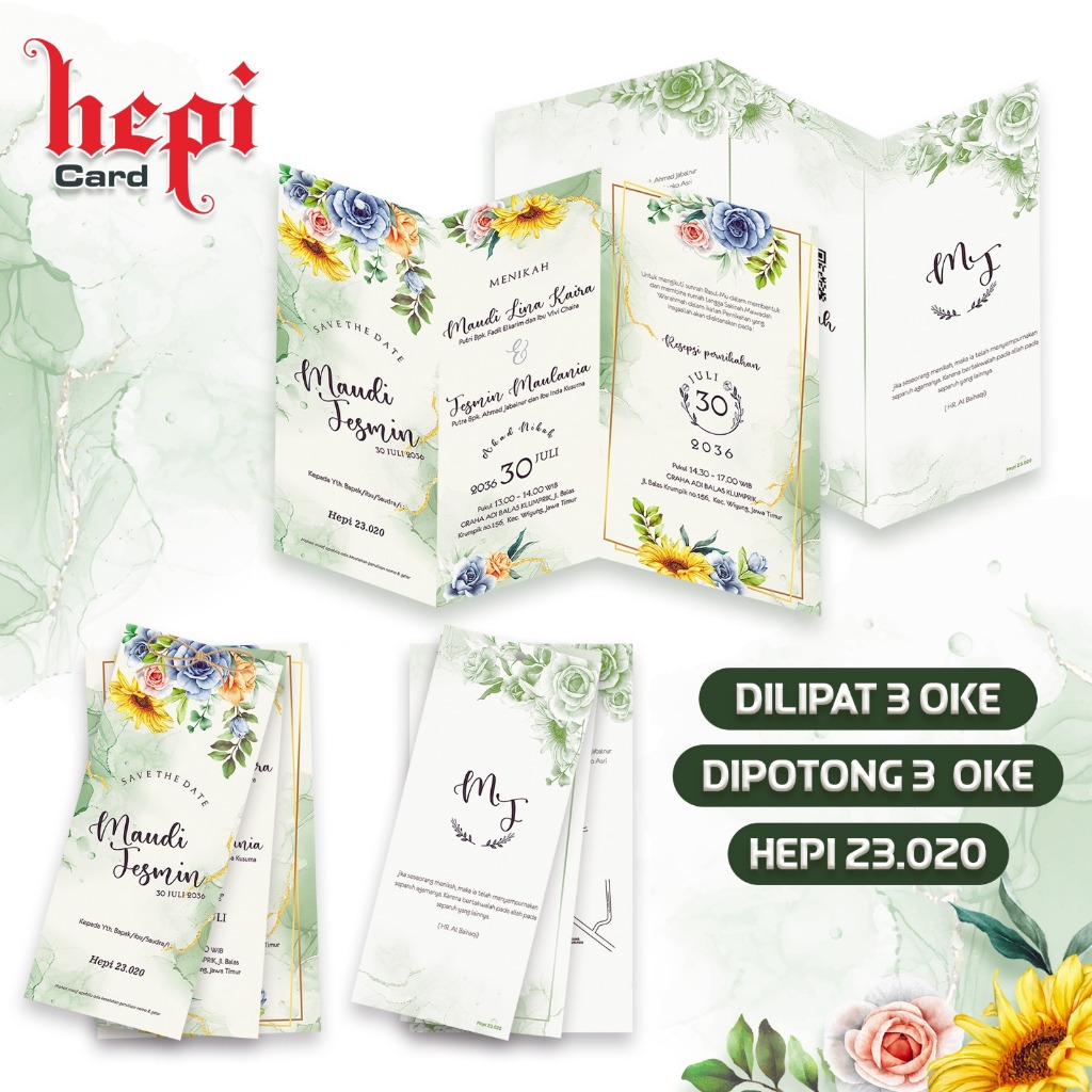 Hepi Brand Wedding Invitation Blank Paper 23.20 Latest Viral | Shopee ...