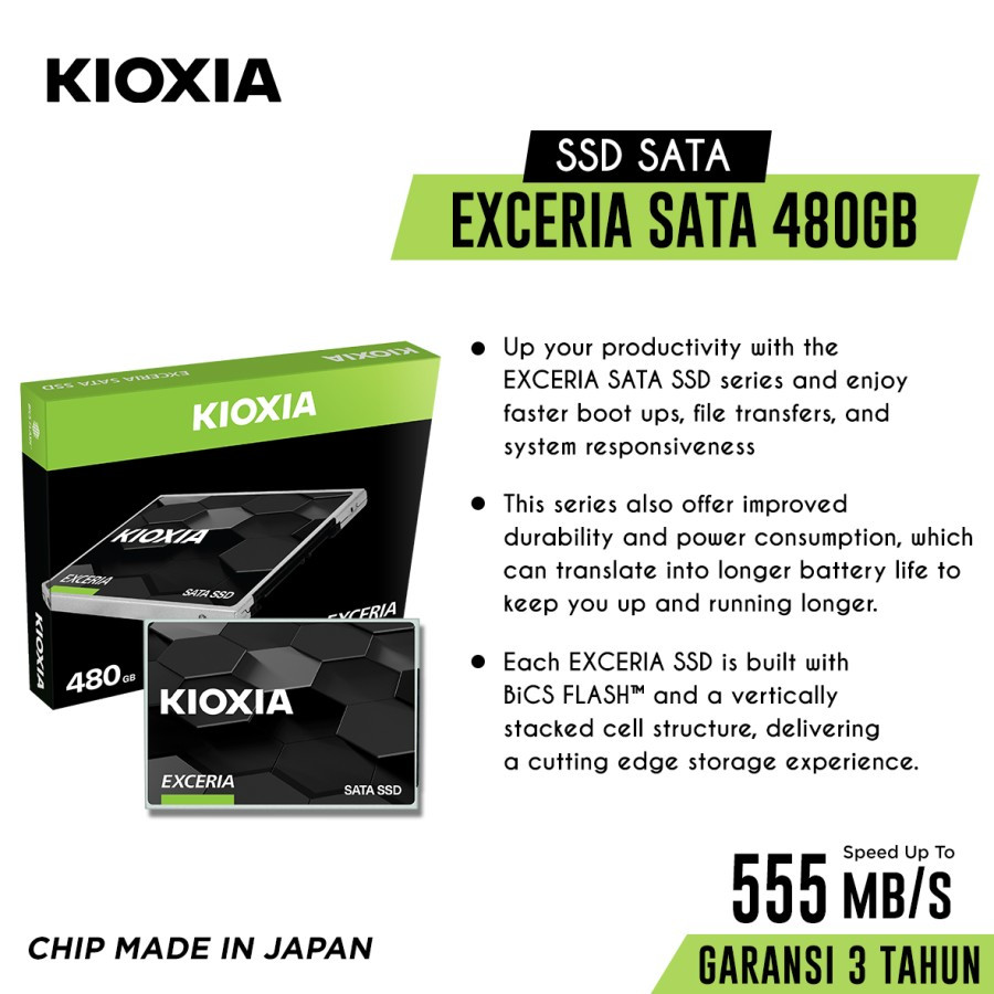 Kioxia SSD Exceria 480GB SSD SATA III 2.5 inch | Shopee Philippines
