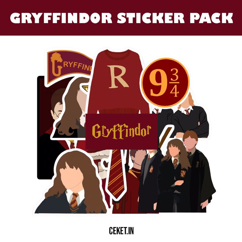 Gryffindor Sticker Pack - Harry Potter Sticker A6 (15 pcs) | Shopee ...
