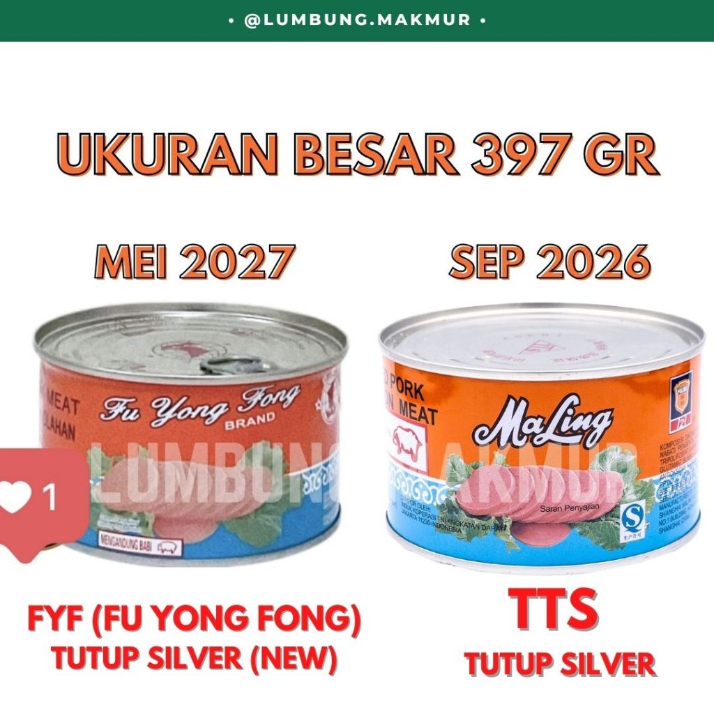 Thief FYF TTS Ham Luncheon Pork 397 gram Big (Exp 2025) | Shopee ...