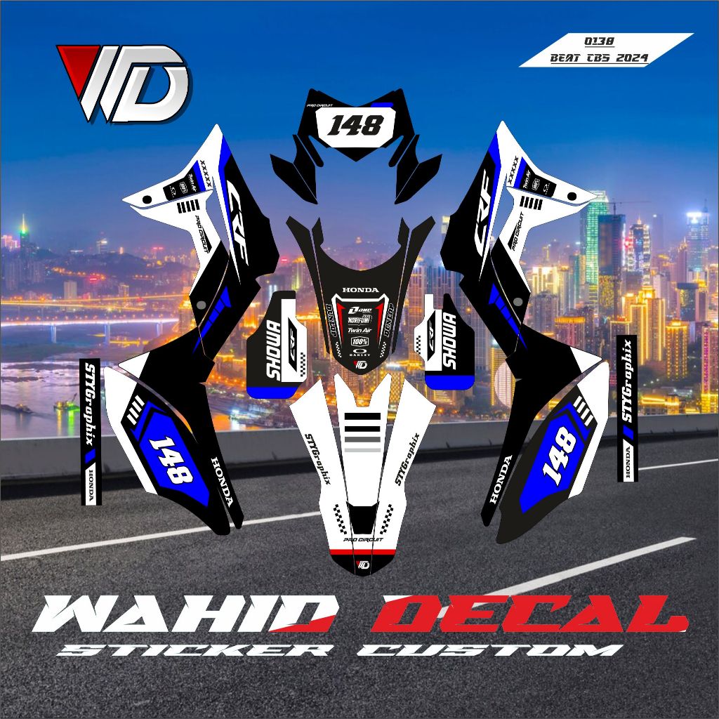0138 custom crf 150 motorbike sticker decal crf 150L full body primium ...