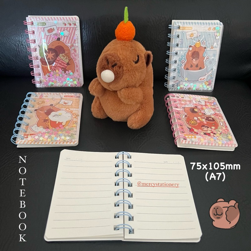 Notebook Capybara Spiral Memo Glitter Air A7 | Shopee Philippines