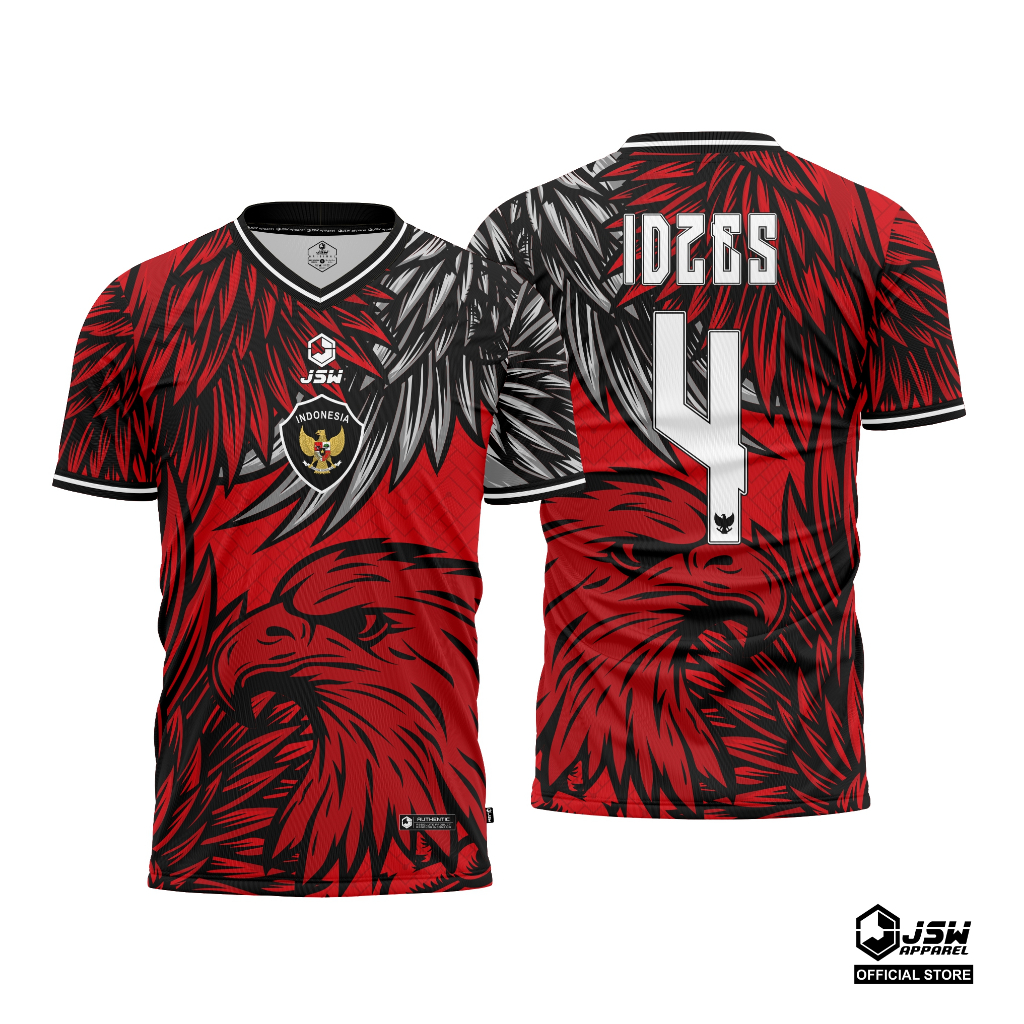 Jsw APPAREL - Indonesian National Team Jersey Garuda Bird Vneck Sublime ...