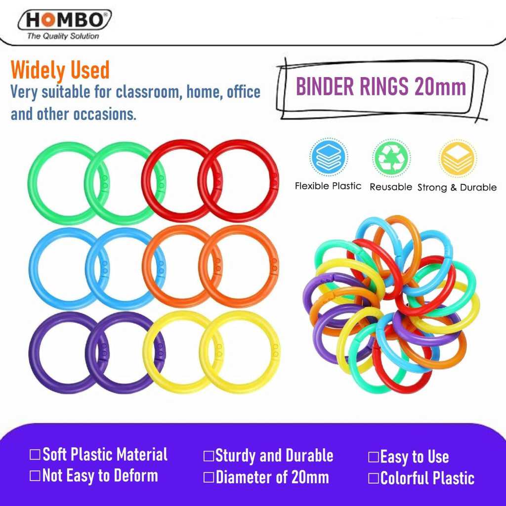 Plastic Binder Books Ring/Plastic Binding 2mm O Ring Hombo (10pcs ...