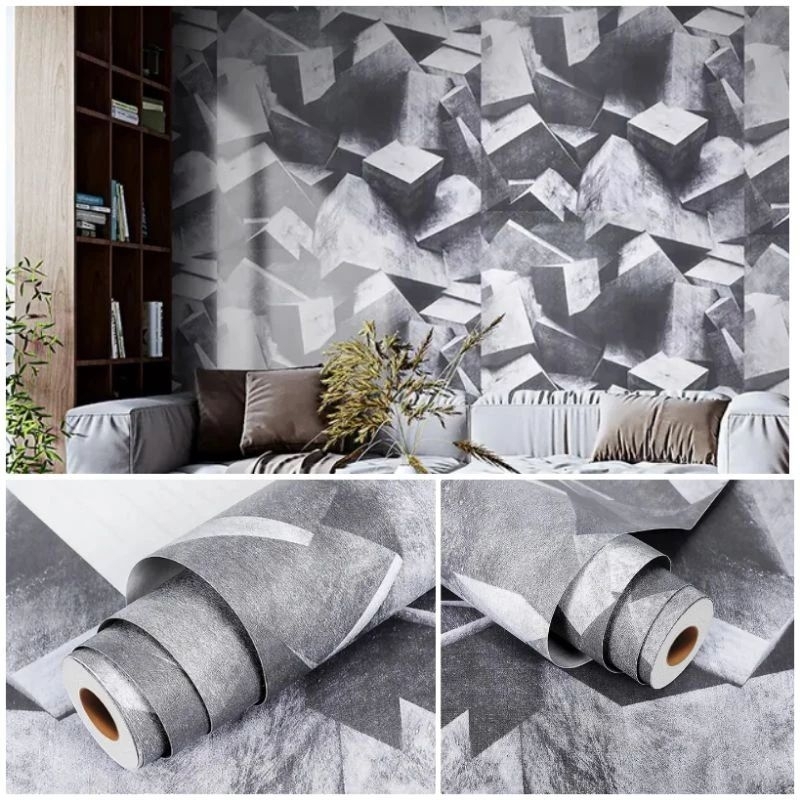 Wallpaper Bedroom Living Room Stone Motif 3D Luxury aesthetic | Shopee ...