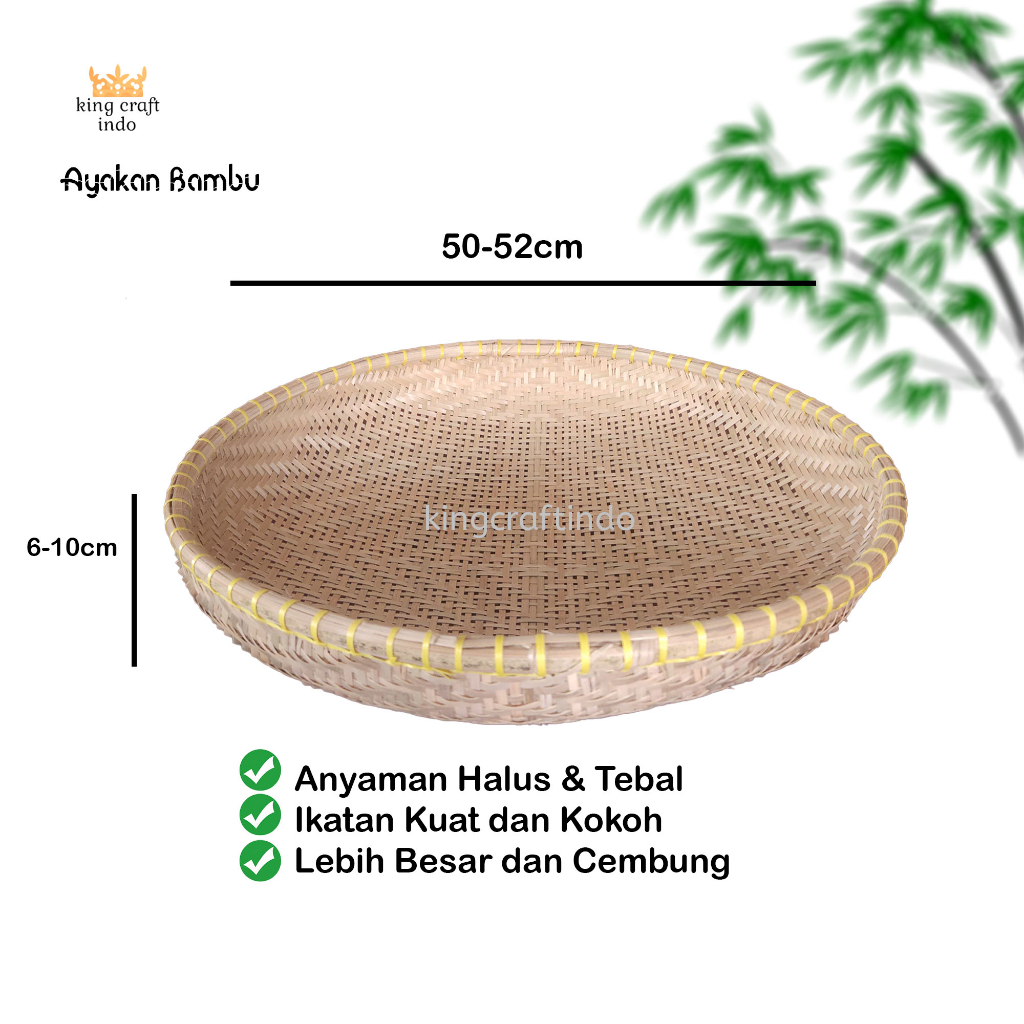Large Bamboo Sifter 50/52cm Grade A Kalo Irik Jumbo Bamboo Woven Drain ...