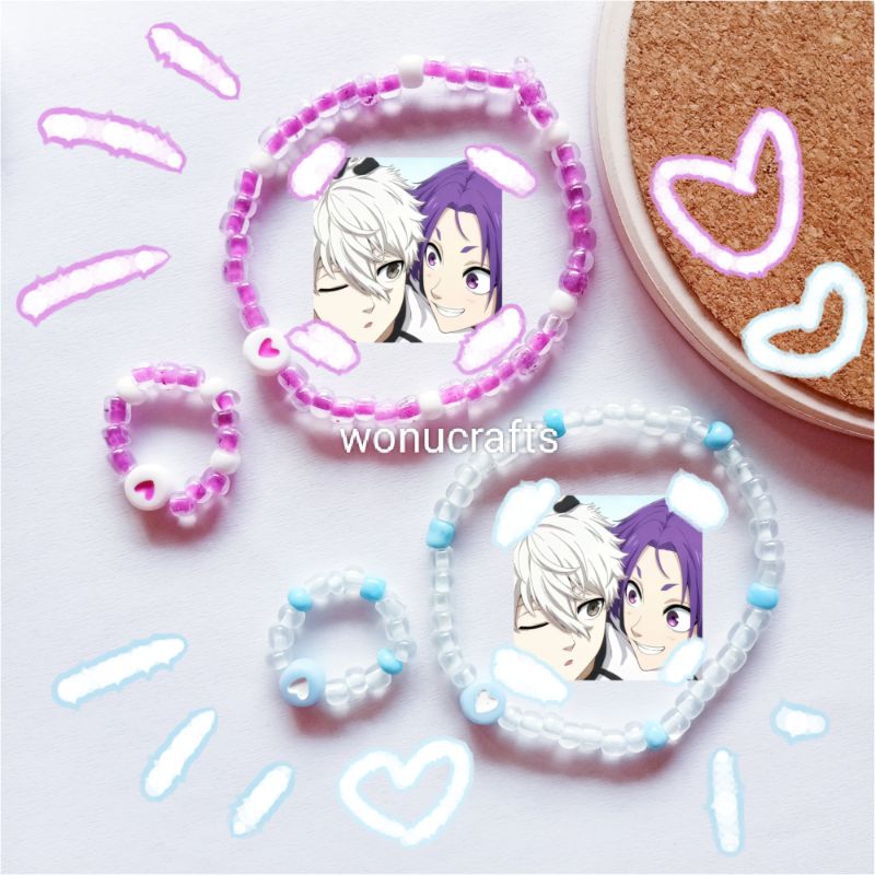 Nagiireo nagi & reo bracelet + blue lock ring | Shopee Philippines