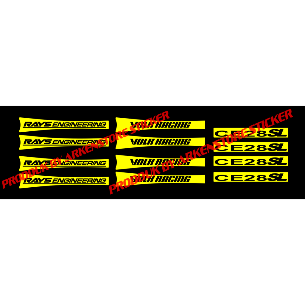 Sticker VOLK RACING RAYS STICKER VELK RACING CE28 SL All Cars STICKER ...