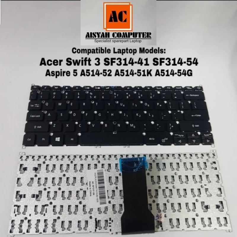 Acer Swift 3 SF314-41 SF314-54 A514-22 A514-52 keyboard | Shopee ...