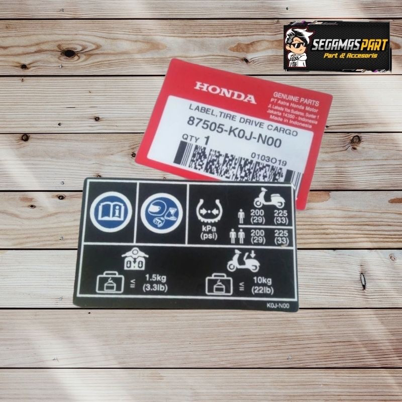 Sticker Label Tire Drive Cargo Beat New Street Led K1A Genio Tojiro New ...