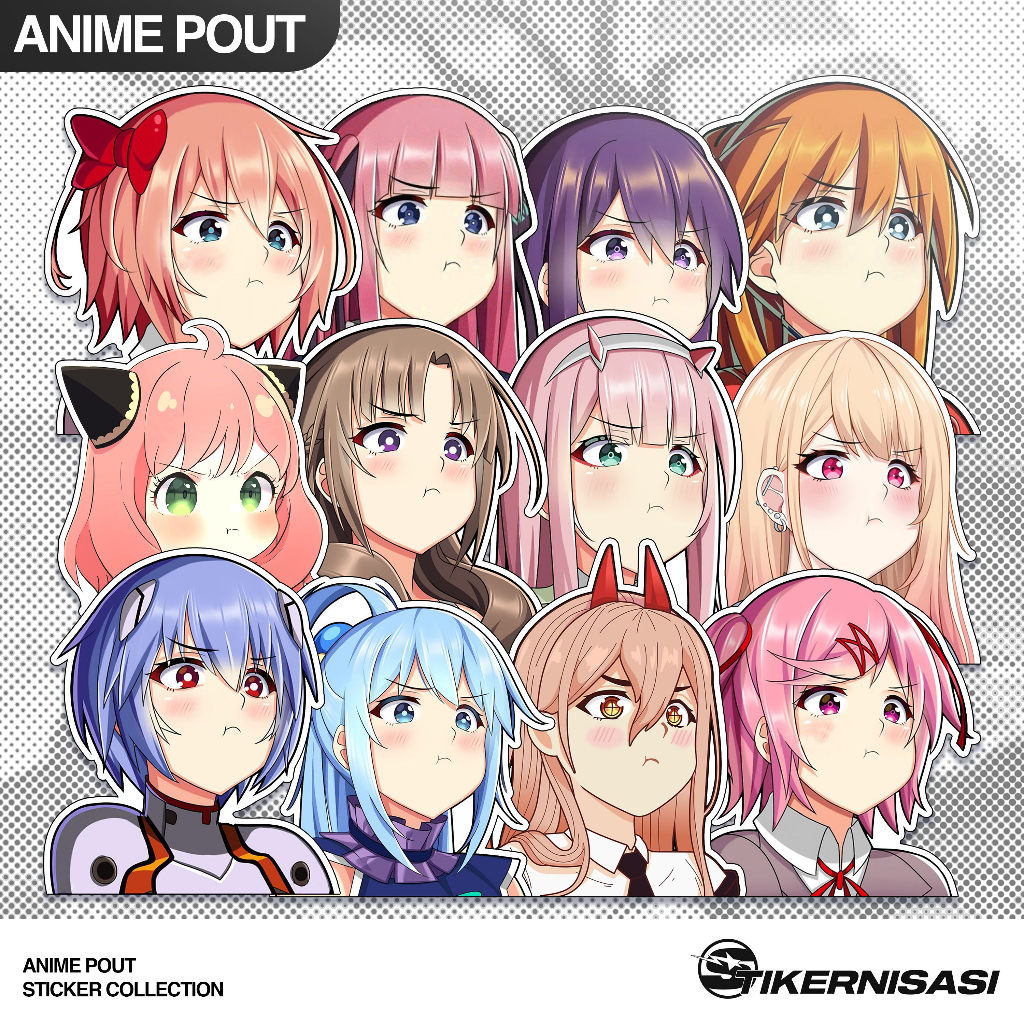 Sticker Anime Pout Peeker Collection | Shopee Philippines