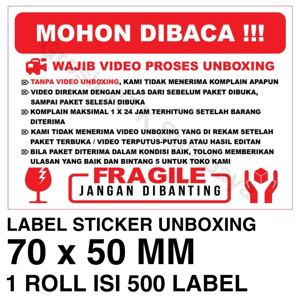 Jagile DON'T SLAM Label Sticker Unboxing Video Package 70 X 50 MM / 7 X ...
