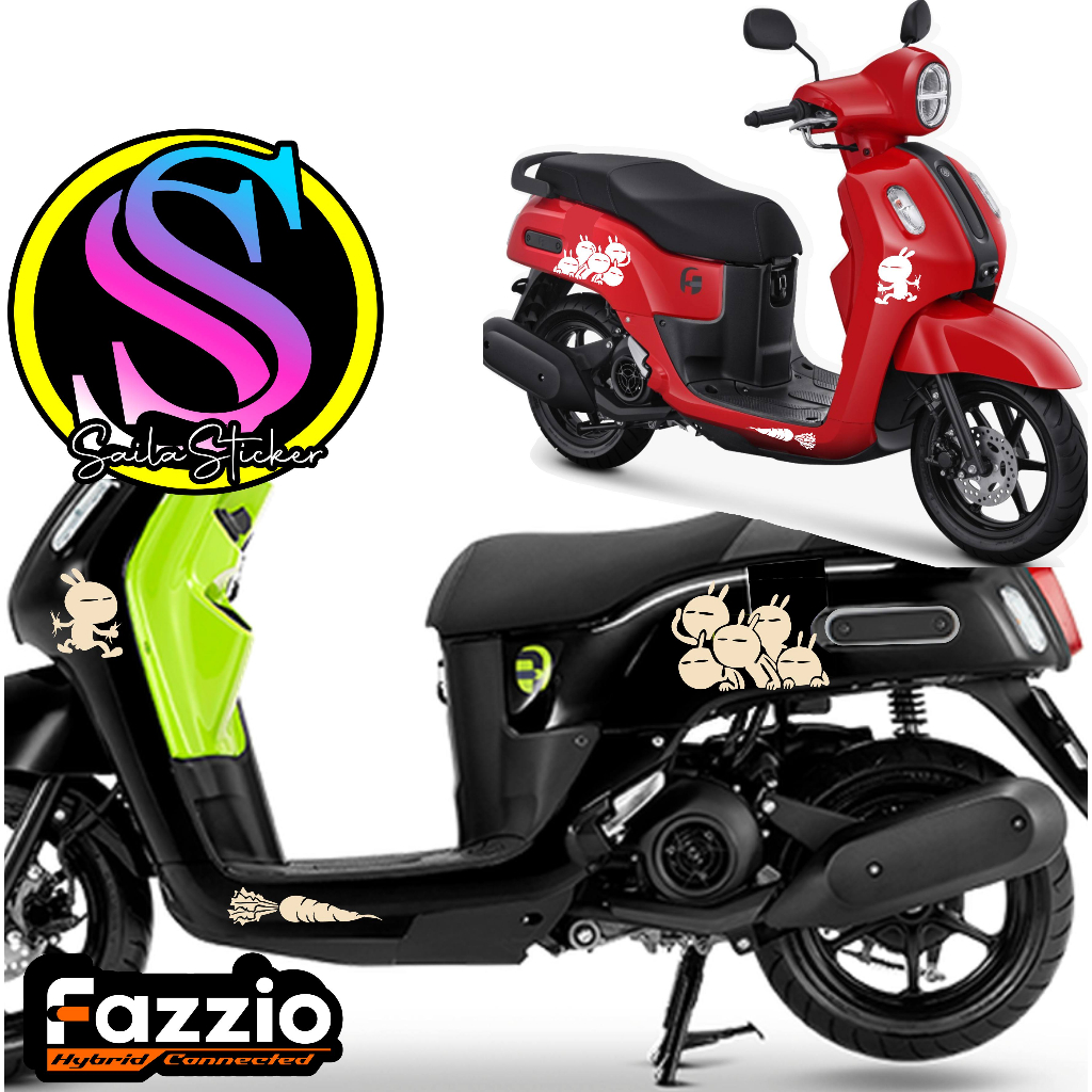 176(a)/cuting STICKER/COOL RABBIT LOGO STICKER/FZIO MOTORCYCLE STICKER ...