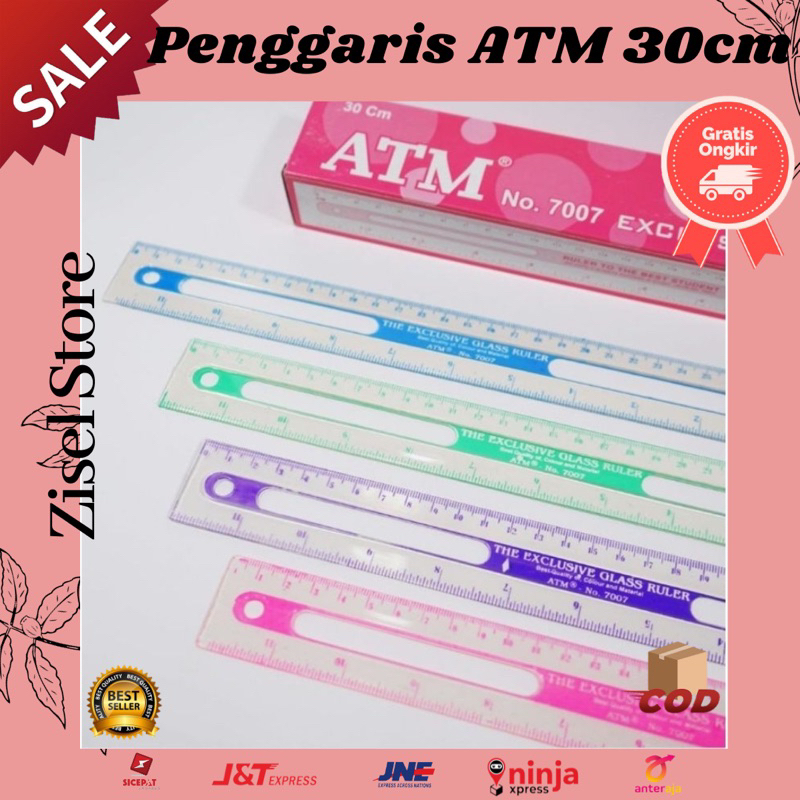 (1 PACK) ATM Ruler 30 cm Long Ruler | Shopee Philippines