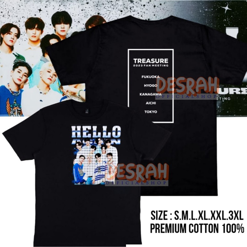 T-shirt korean kpop treas HELLO AGAIN fan meeting 2023 (Photo Version ...