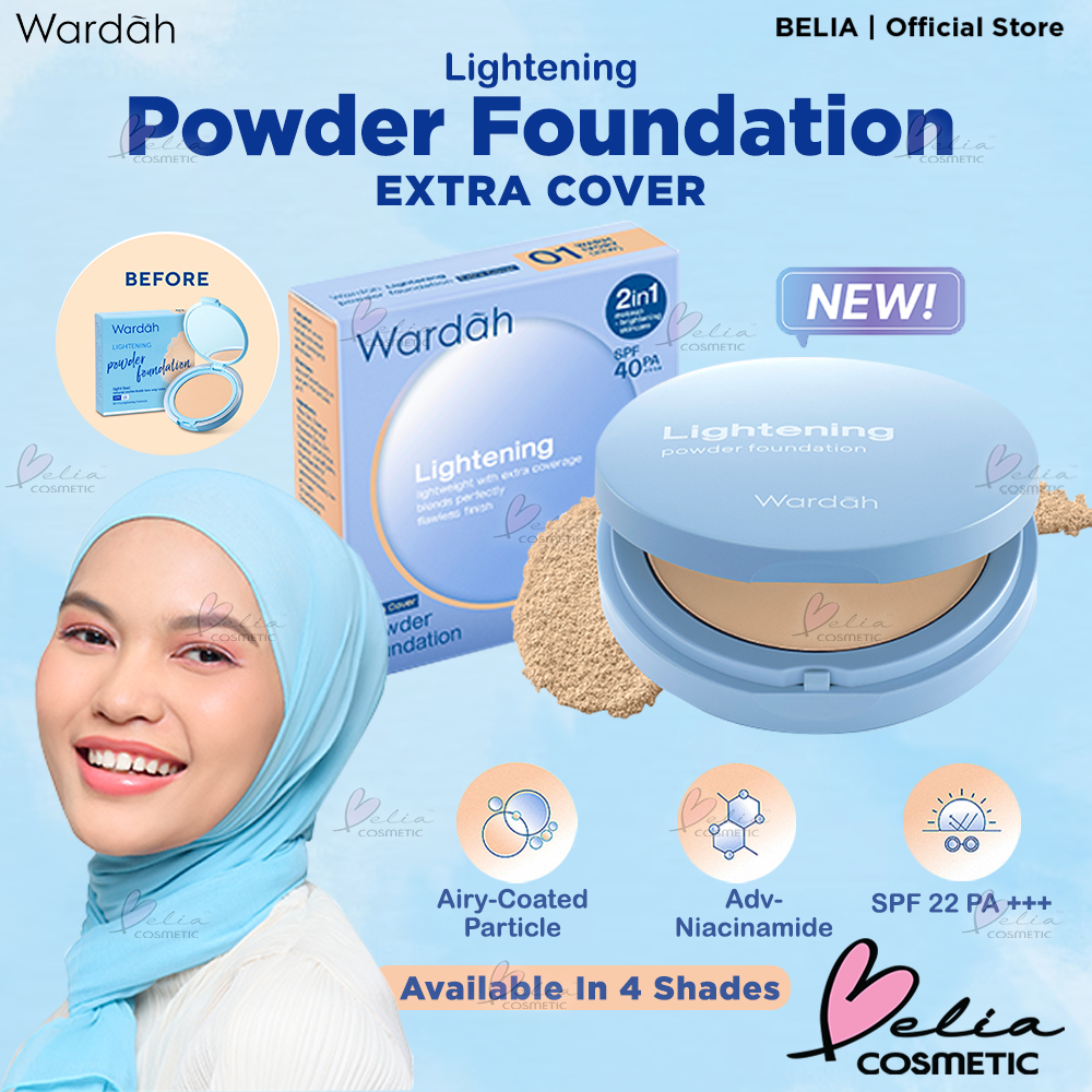 Belia Wardah Lightening EXTRA COVER Powder Foundation TWC Fullsize ...