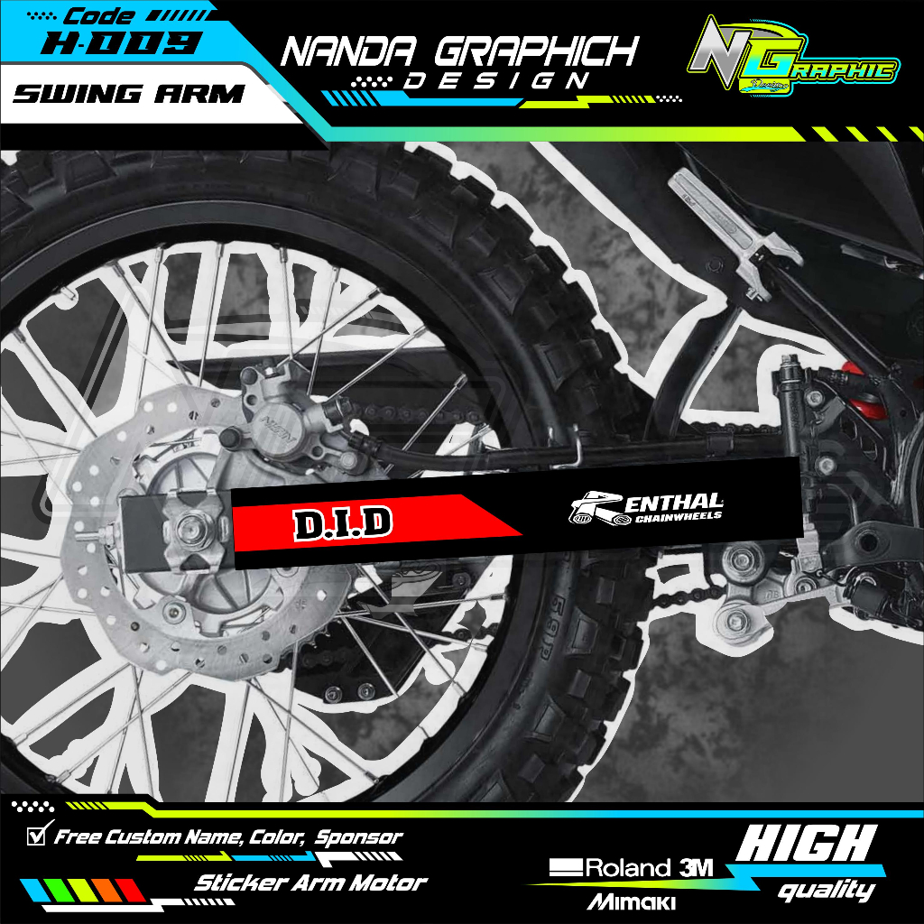 Swing Arm Stickers Arm Color Variations Arm Honda CRF, Klx, Dtracker ...