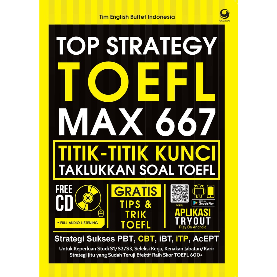 Gramedia Bandung TSM - Book EXT10 ORI Top strategy TOEFL max 667: Key Points To Conquer TOEFL ...
