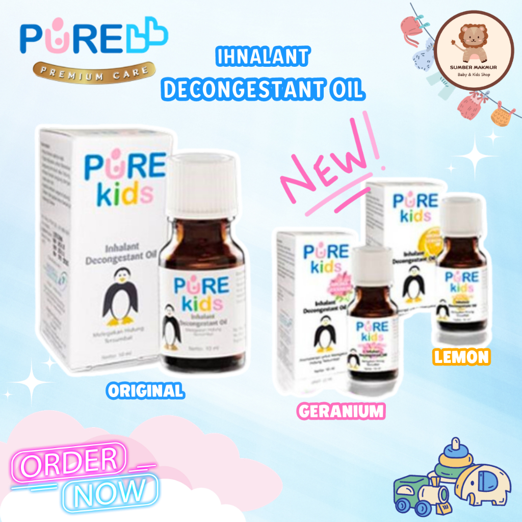 Pure Baby Kids Inhalant Decongestant Oil 10ml Nasal Congestion Lozenges ...
