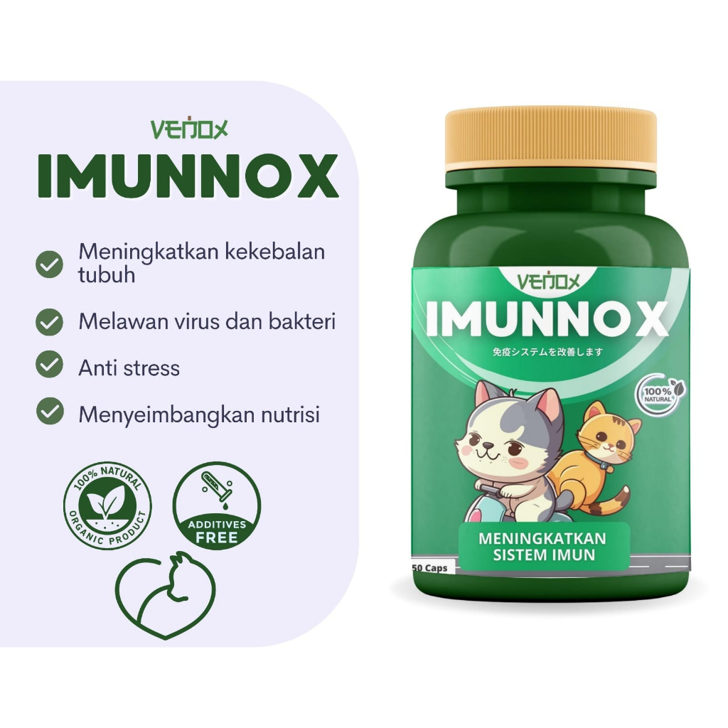 IMMUNOX 1 CAPSULE - Venox Cat Immune Vitamin Anti Virus Stress Improves ...