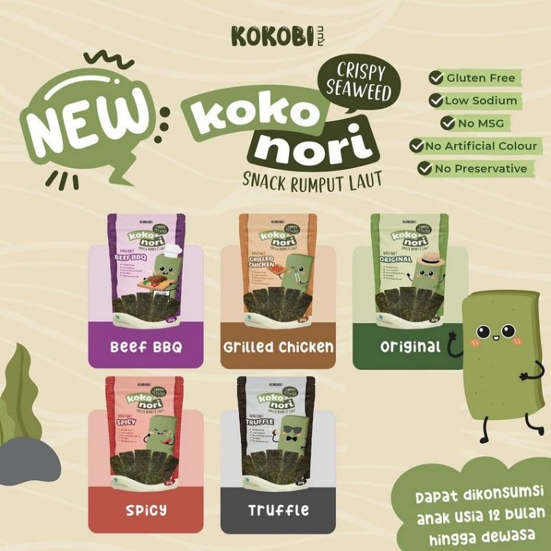 Abe FOOD KOKONORI KOKOBI KOKONORI CRISPY SEAWEED | Seaweed SNACKS ...