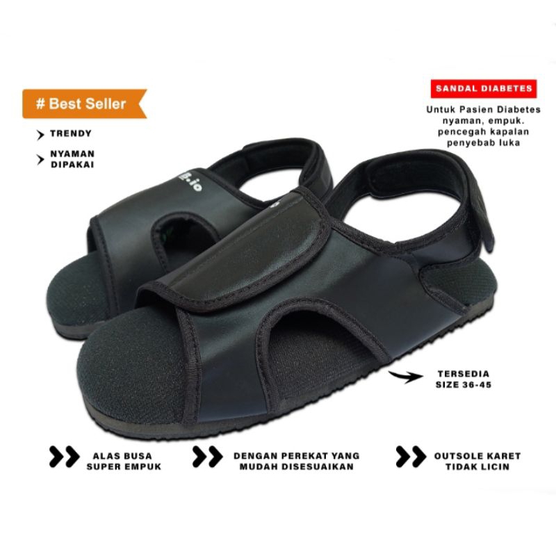 Diabetes Sandals With Super Soft Strap Slop Models Shopee Philippines