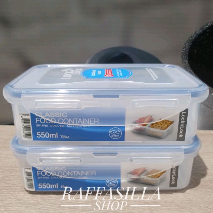 Locknlock Divider Lunch Box 550ml Lock&Lock Food Container Classic ...