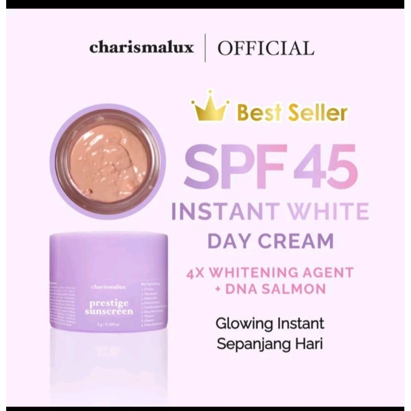 Prestige SUNSCREEN SPF 45+ SUPER GLOWING (CHARISMALUX CREAM) | Shopee ...