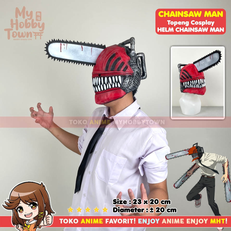 Mask Anime Cosplay Head Chainsaw Man Denji Mask Hat Helmet Helmet ...