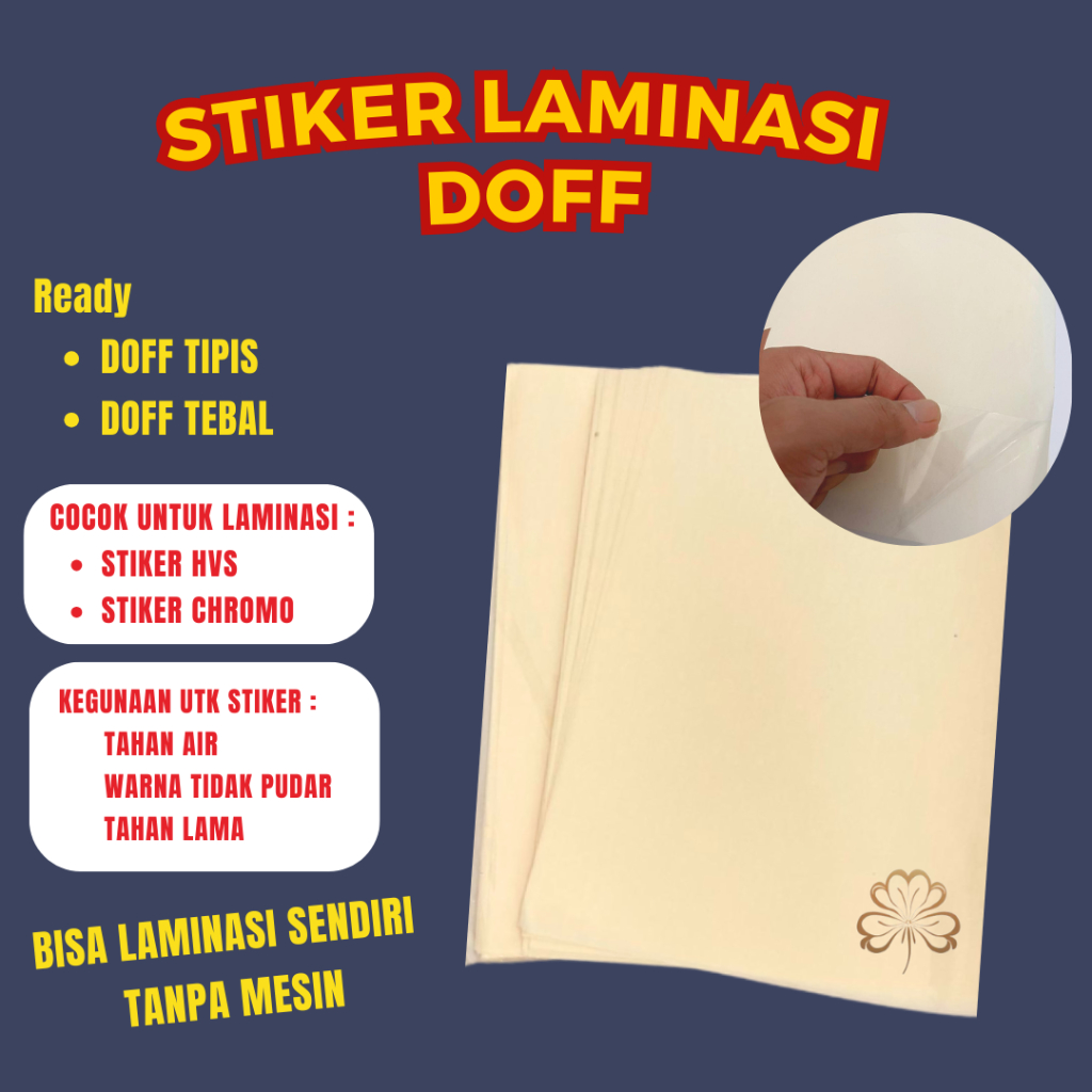 A4 LAMINATION STICKER DOFF GLOSSY MATERIAL | Shopee Philippines