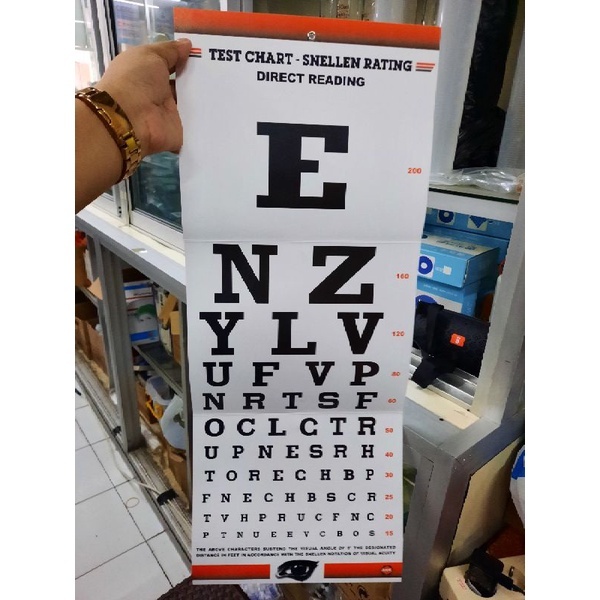 MATA Snellen chart/Paper For Nearsighted Eye Test | Shopee Philippines