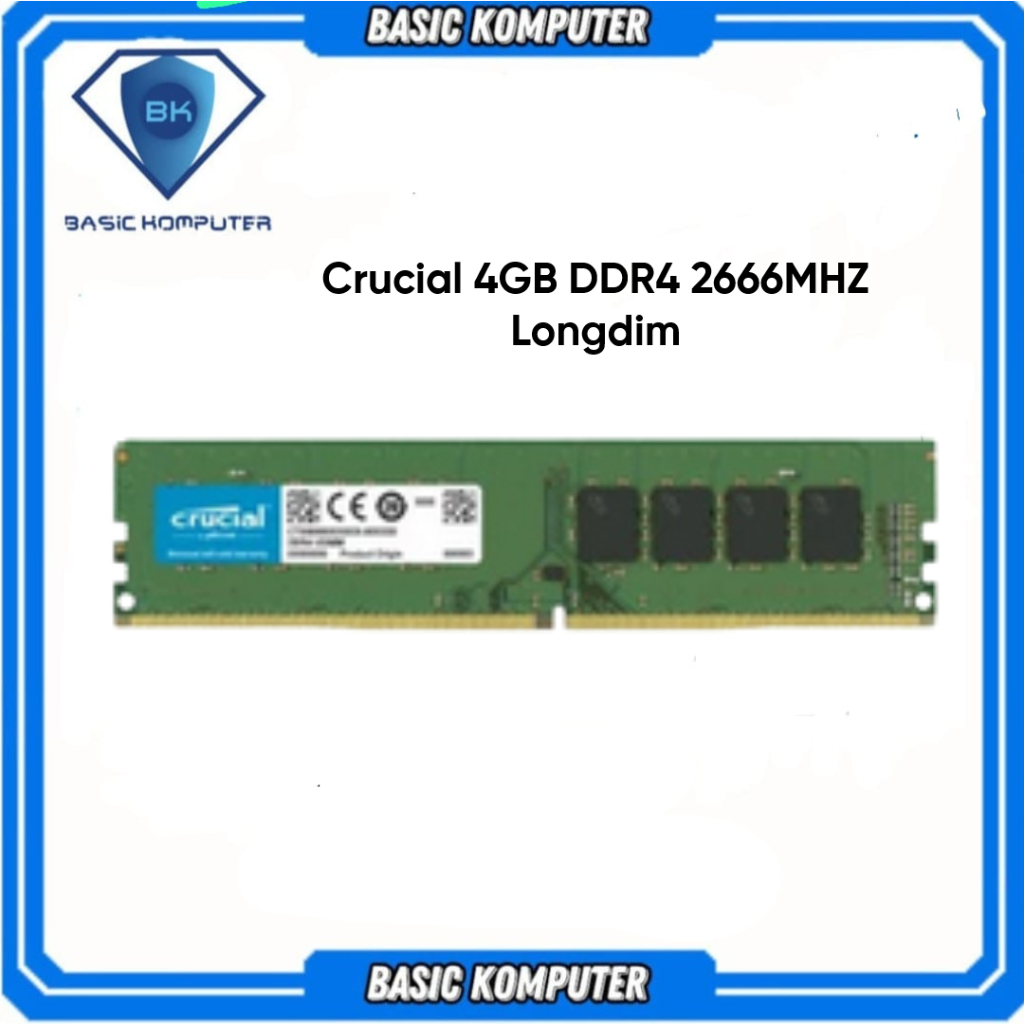 RAM 4GB DDR4 PC 2666MHz MEMORY LONGDIMM CRUCIAL MEMORY | Shopee Philippines