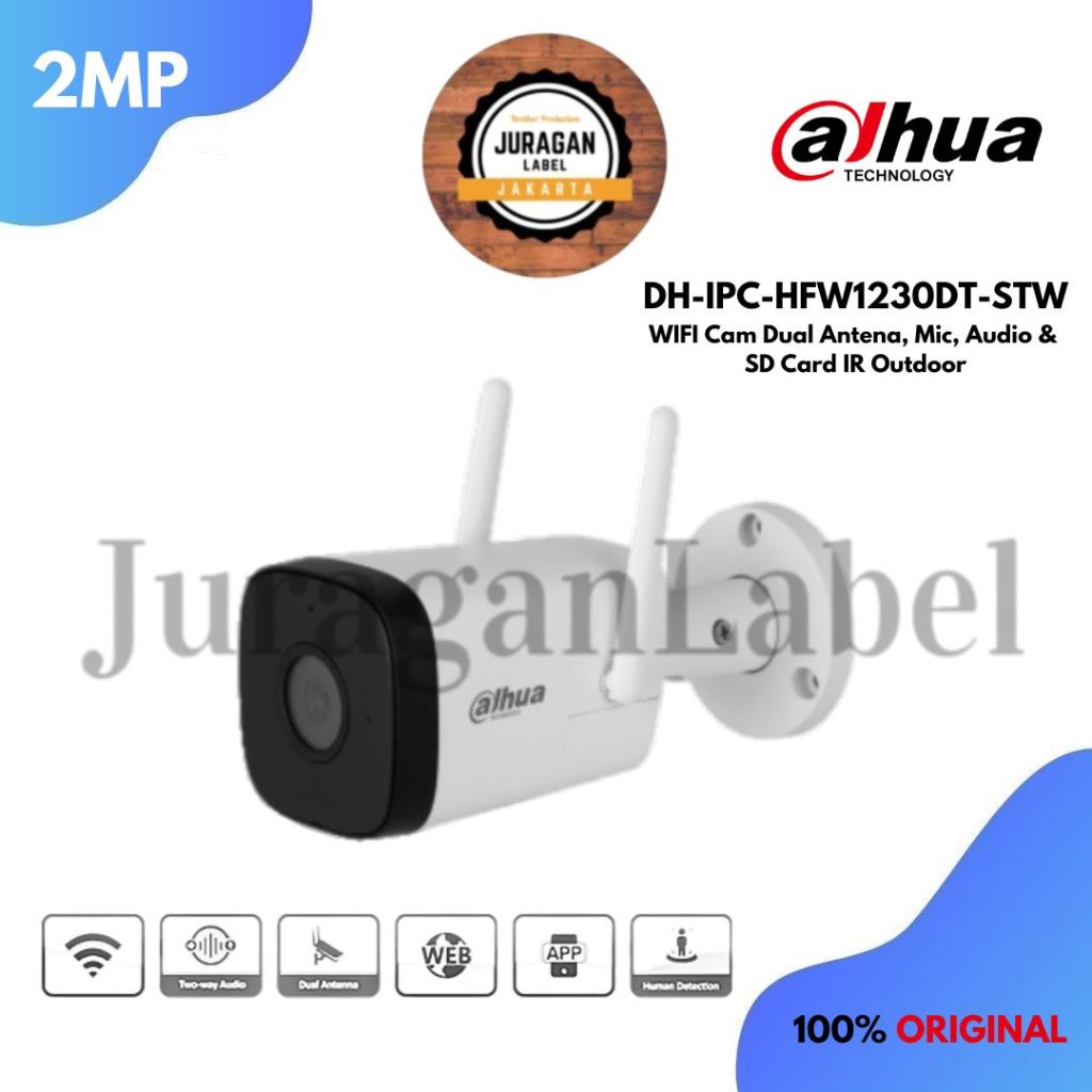 IP Camera CCTV Outdoor DAHUA 2MP DH-IPC-HFW1230DT-STW WIFI Cam IR ...