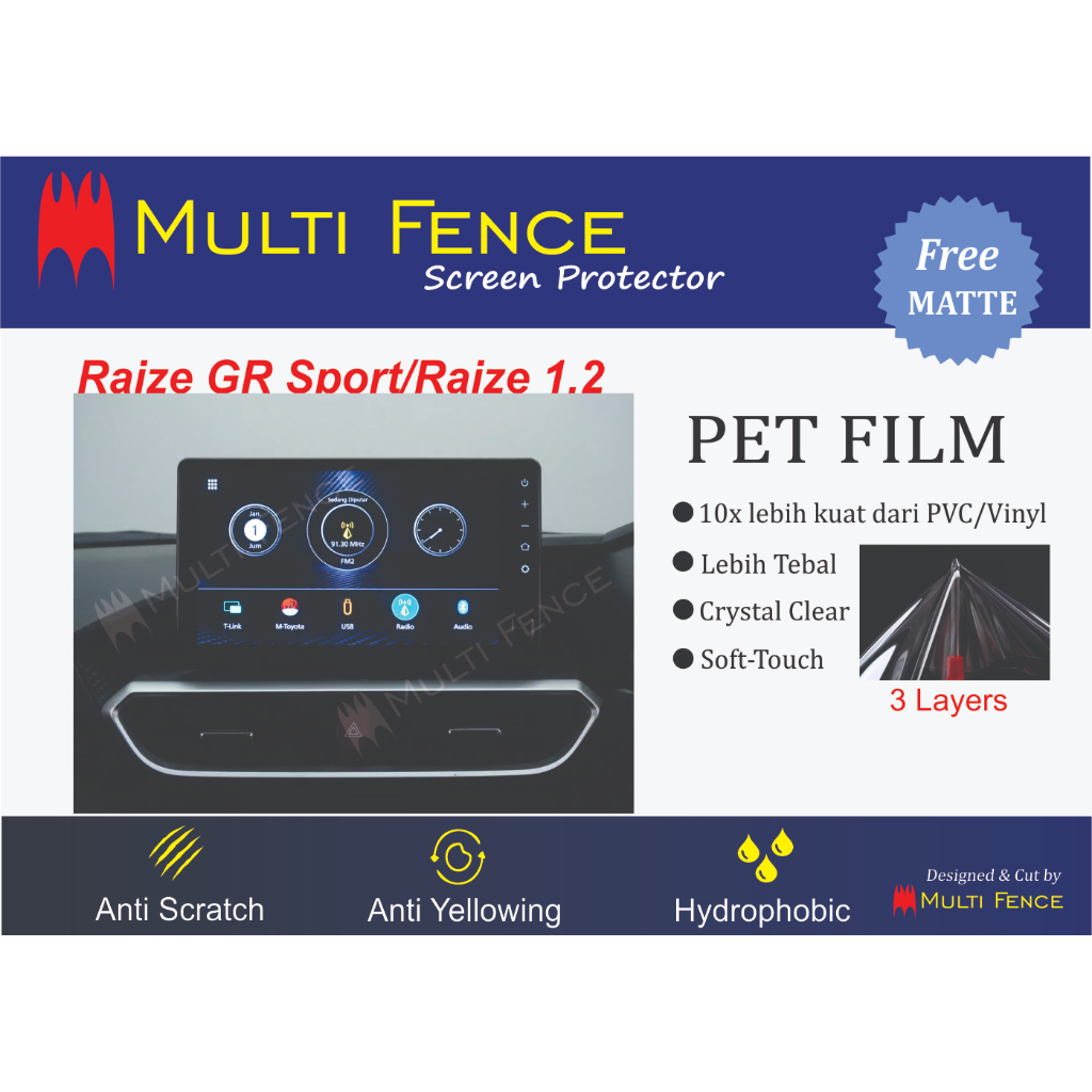 Anti-scratch Toyota Raize GR/1.2 Head Unit | Shopee Philippines