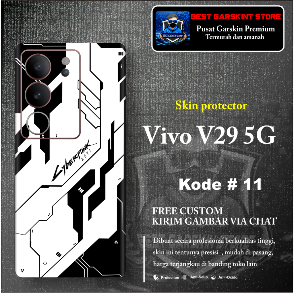 (Contains 2 Pcs) Vivo V29 5G Skin Phone Sticker Motif 11-15 (Can ...