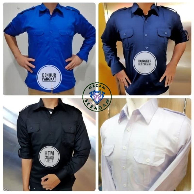 KEMEJA Enzino pdh pdl clothes uniforms men's shirts work clothes ...