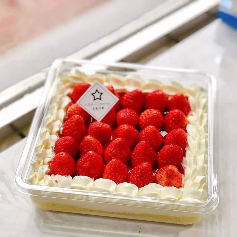 10pcs mica cake tray 21cm mica DESSERT box mica cake tiramisu box ...