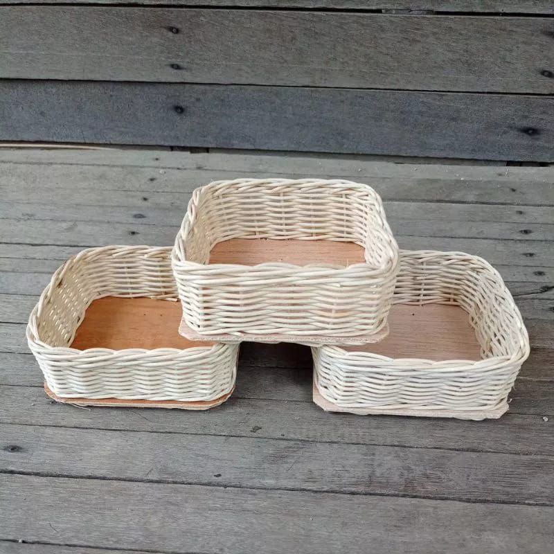 Mini rattan basket box 11x11x4 cm | Shopee Philippines