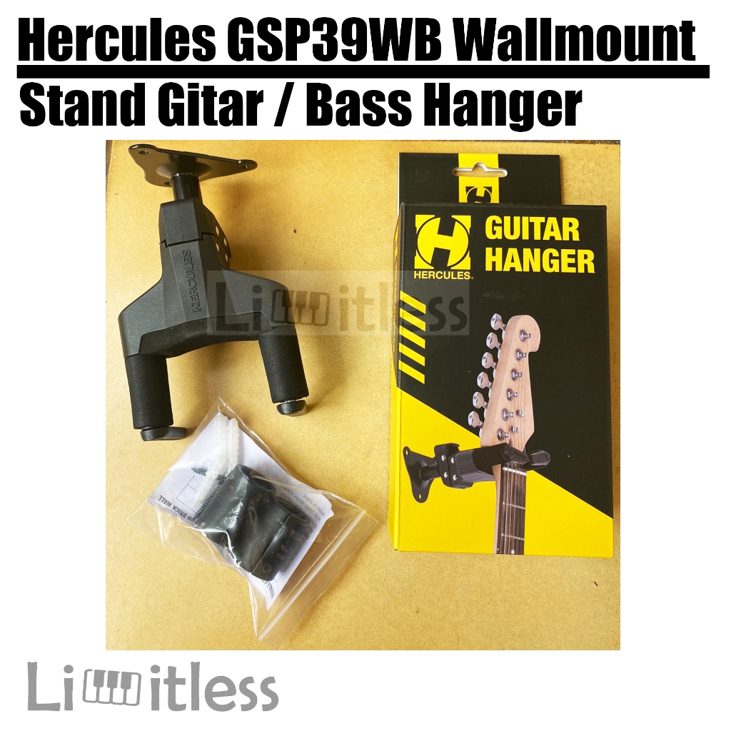Hercules GSP39WB Wall Mount Bass Hanger Guitar Stand Original | Shopee ...