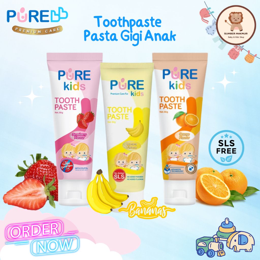Pure Kids Tooth Paste 50gr / PUREBB Premium Care Baby Odol Children's ... Pure Kids Tooth Paste 50gr / PUREBB Premium Care Baby Odol Children's ...